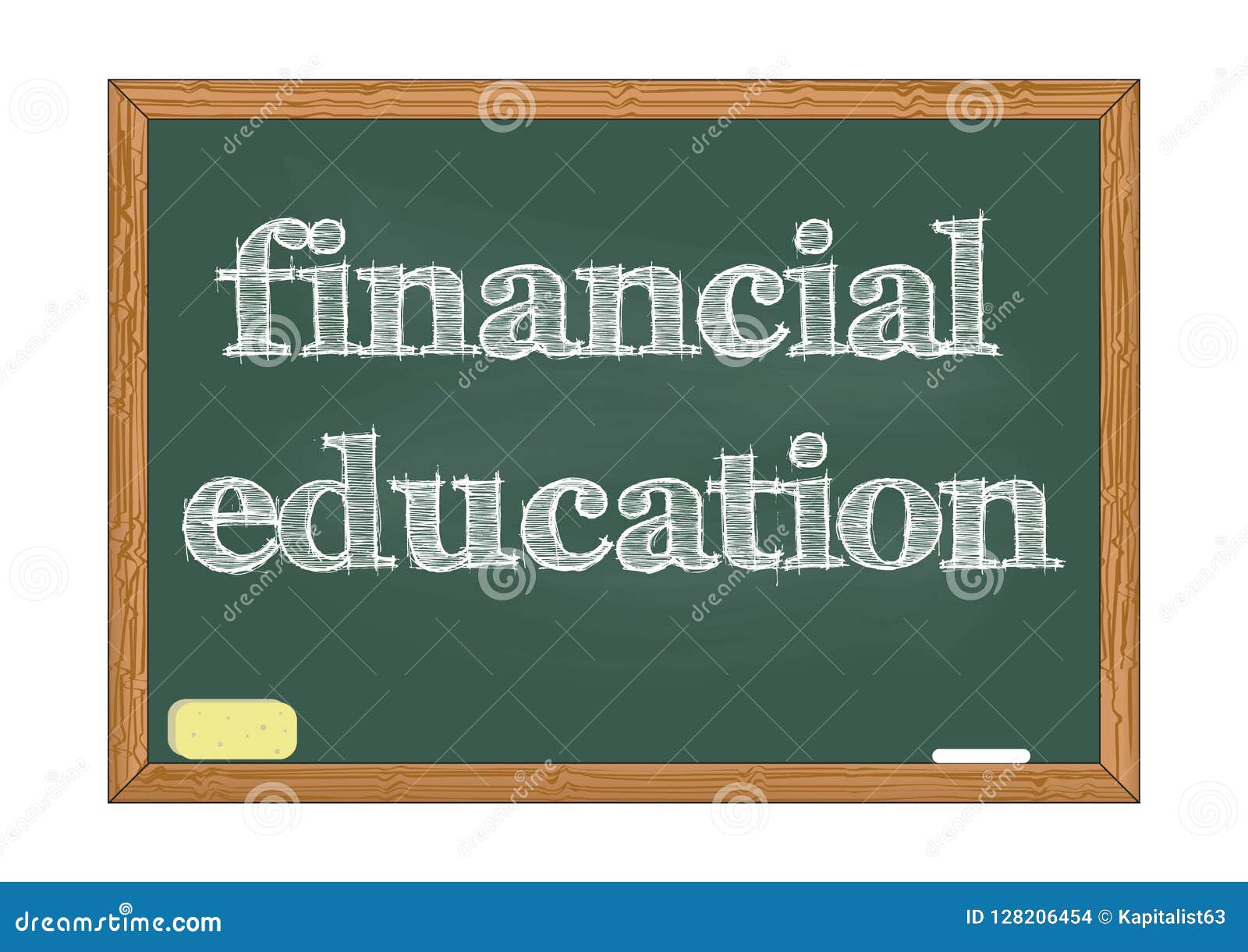Financial Education Chalkboard Vector Illustration Stock Vector ...