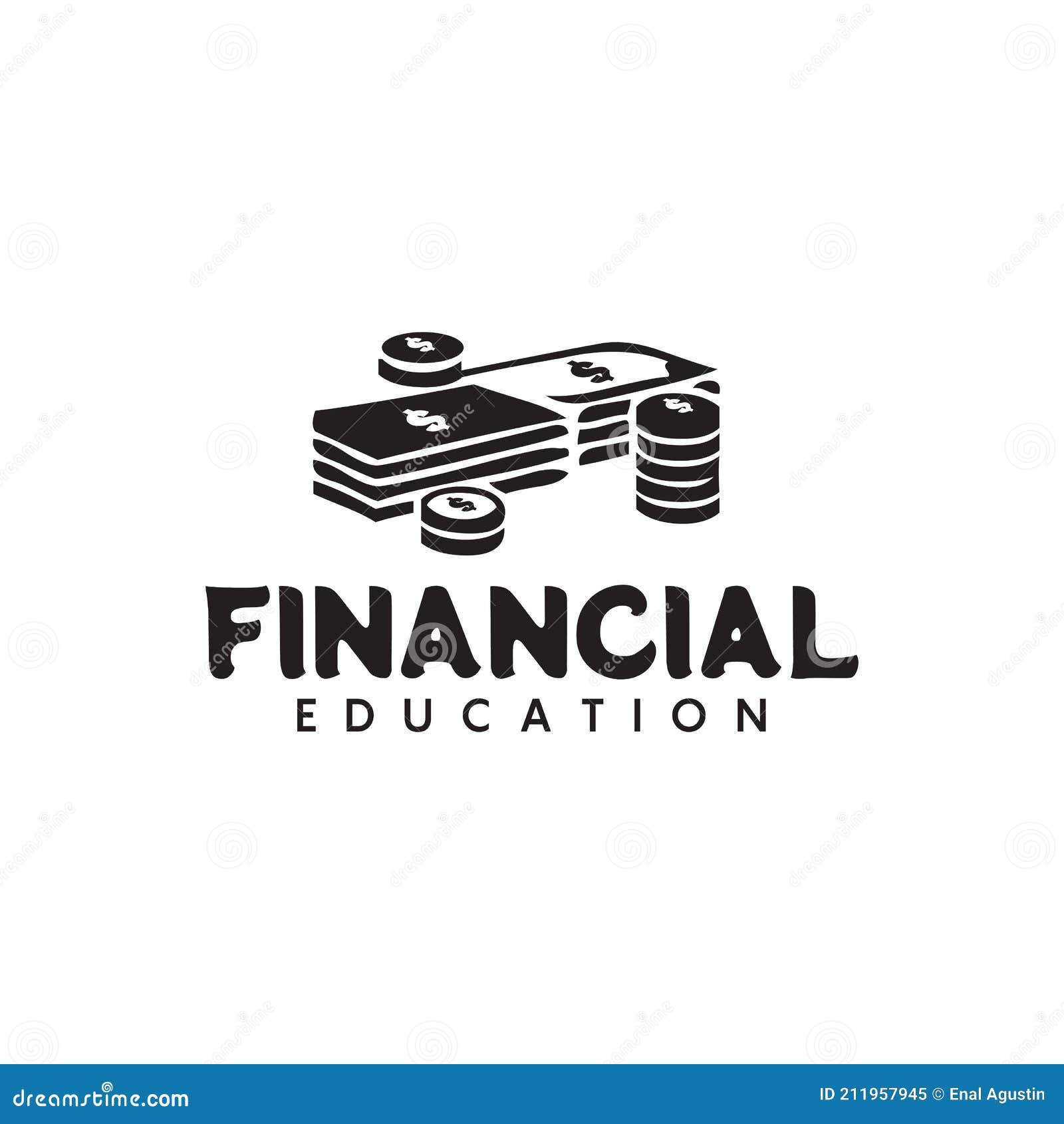Financial Education Logo Design Template Stock Vector - Illustration of ...