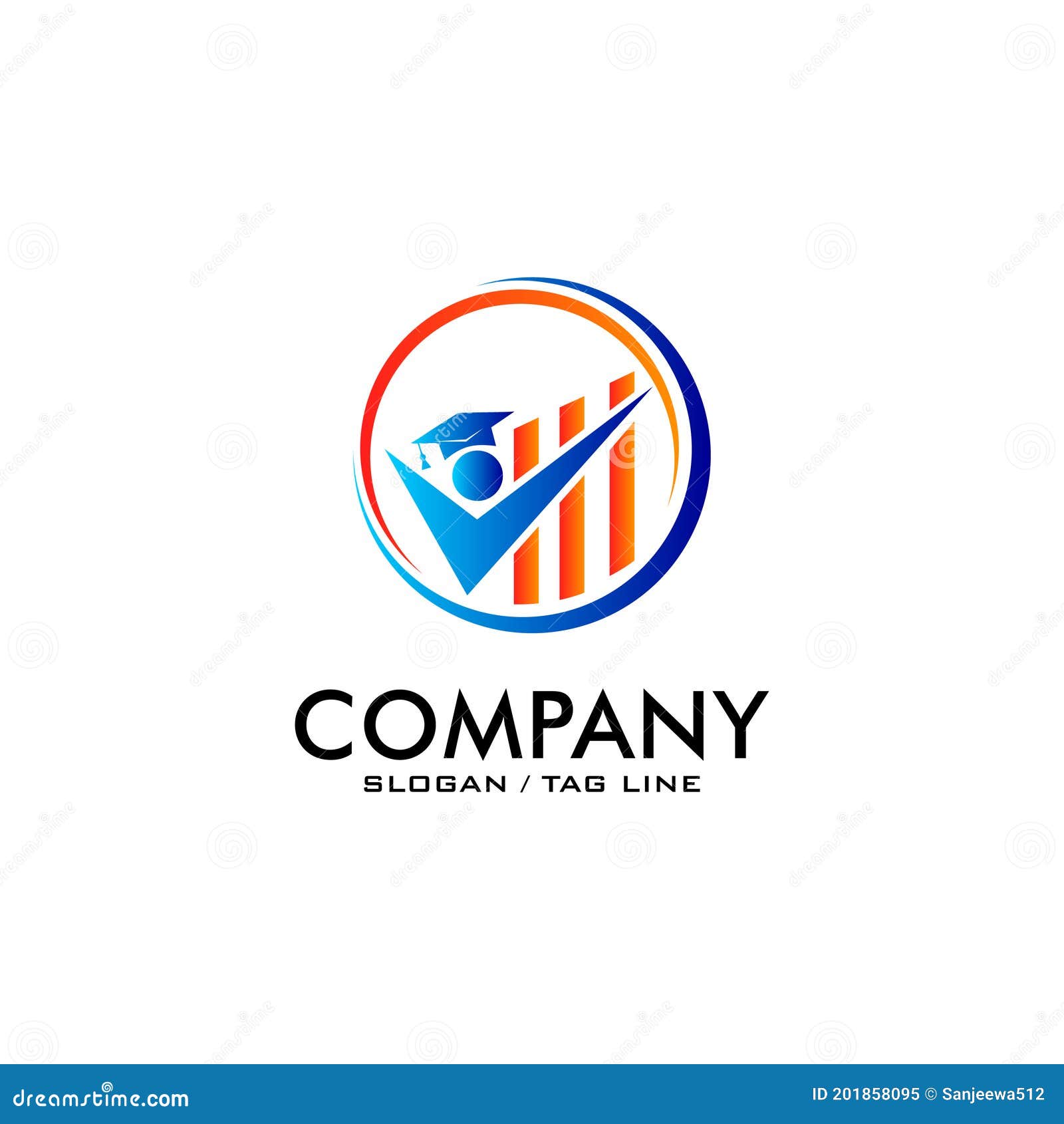 Financial Education Logo Design Vector Stock Vector - Illustration of ...