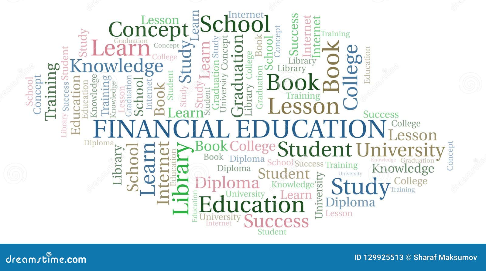 Financial Education Word Cloud. Stock Illustration - Illustration of ...