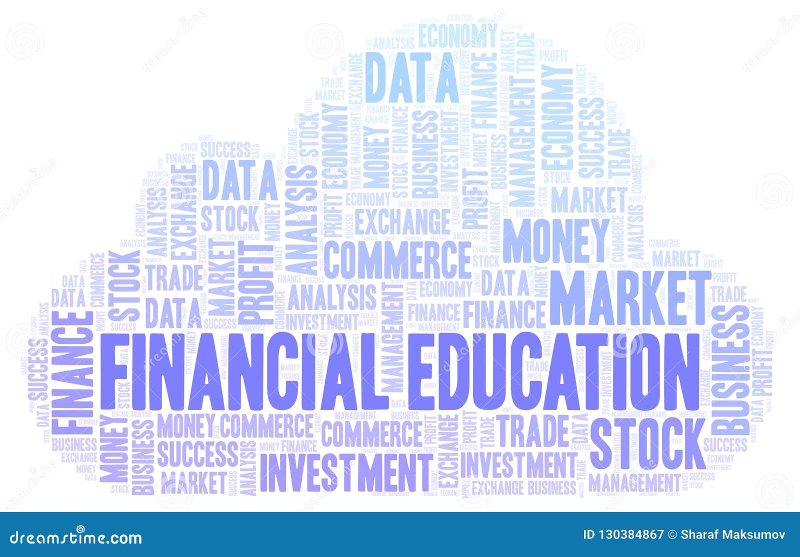 Financial Education Word Cloud. Stock Illustration - Illustration of ...