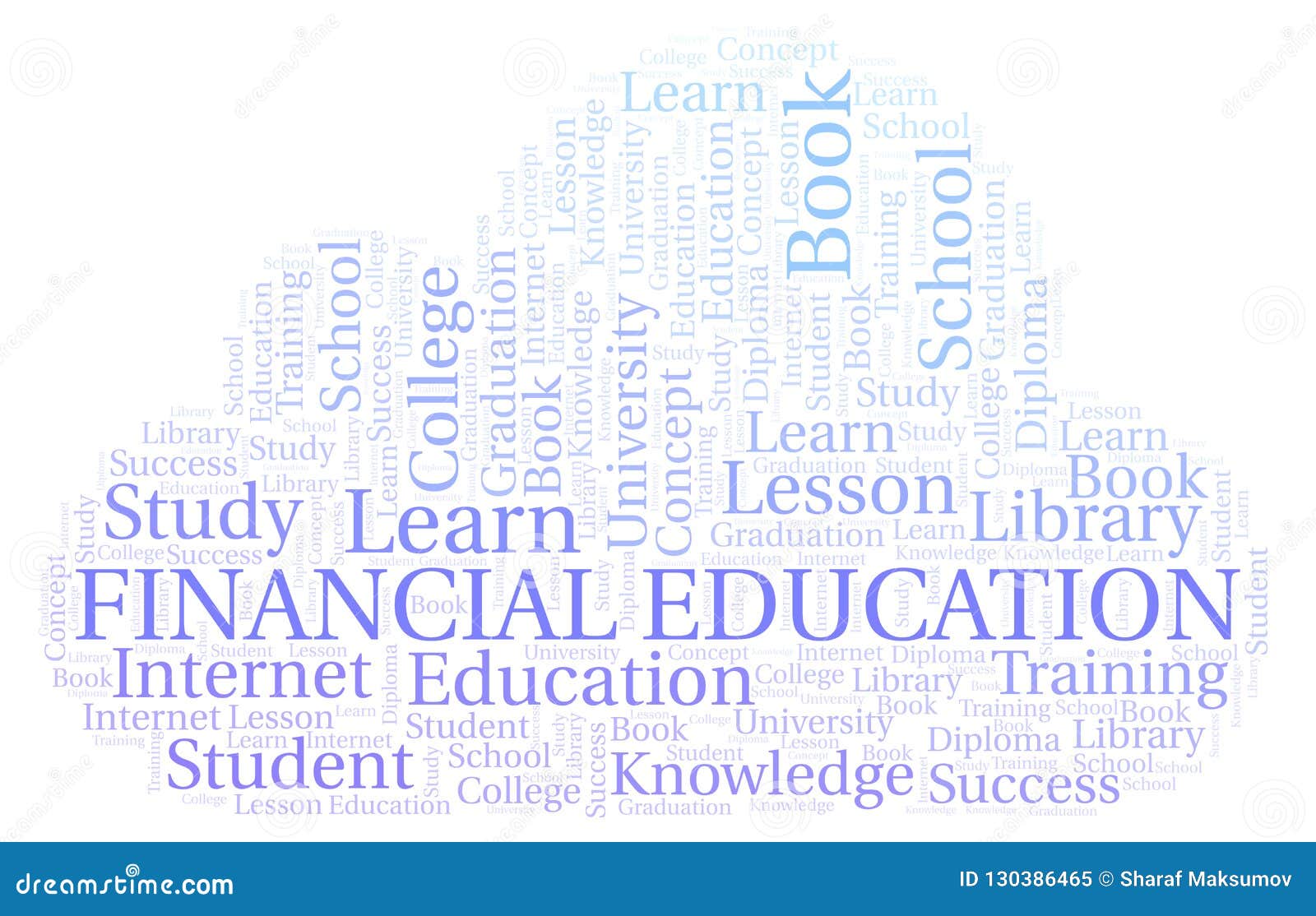Financial Education Word Cloud. Stock Illustration - Illustration of ...
