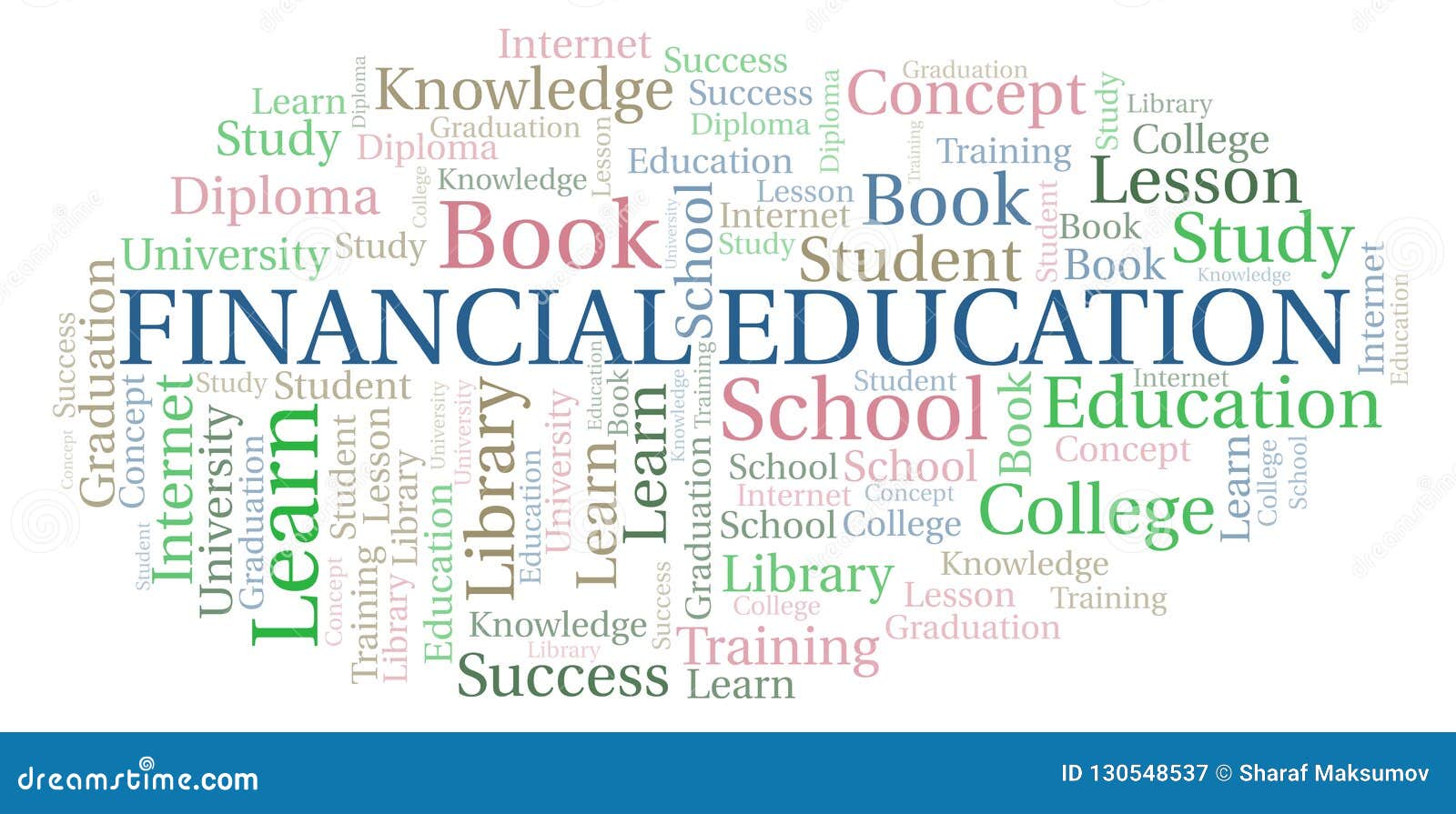 Financial Education Word Cloud. Stock Illustration - Illustration of ...
