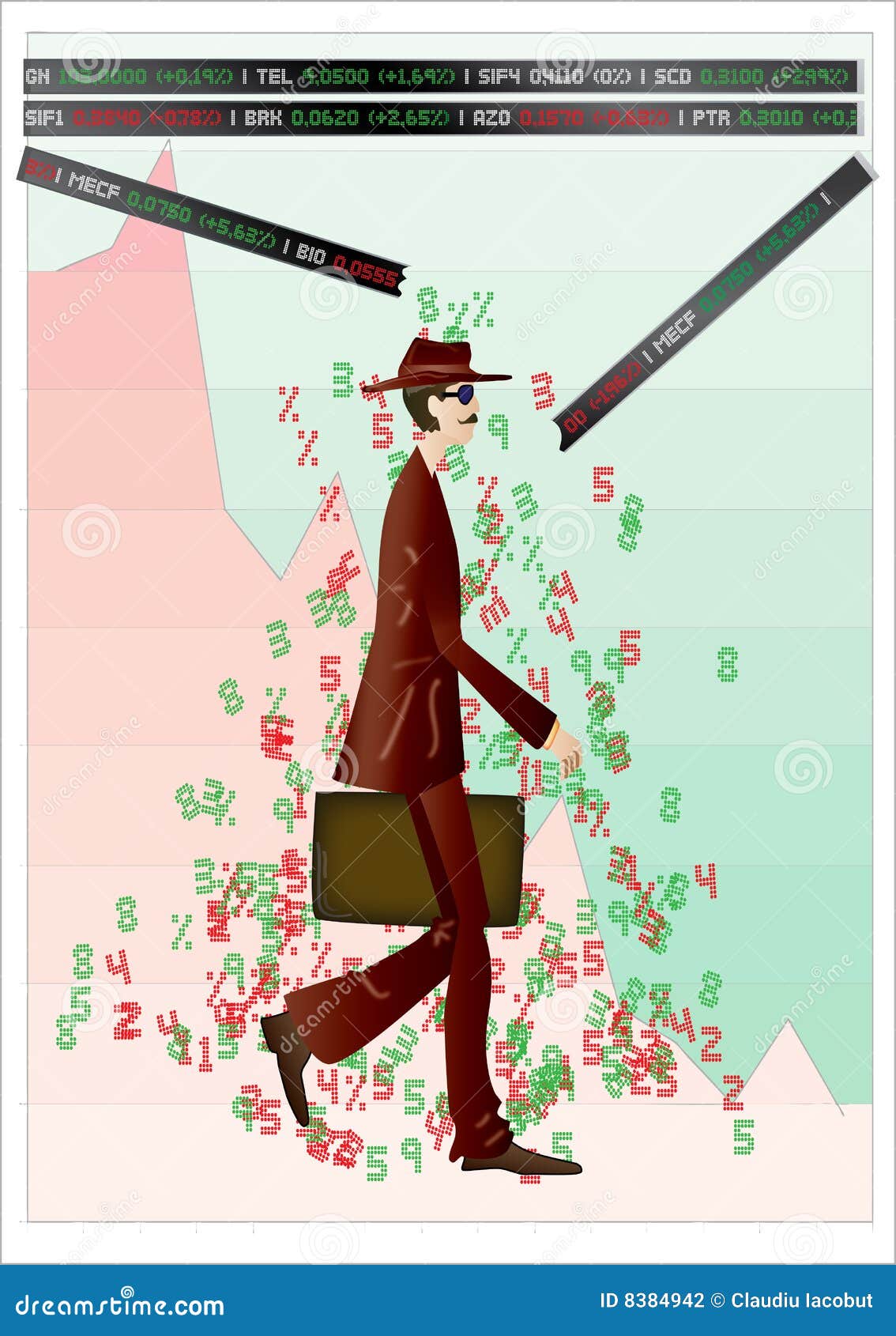 Financial fall stock vector. Illustration of banking, market - 8384942