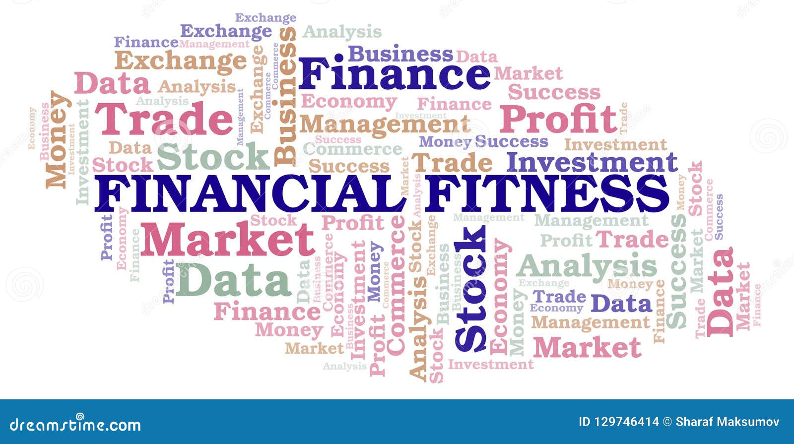 Financial Fitness Word Cloud. Stock Illustration - Illustration of ...