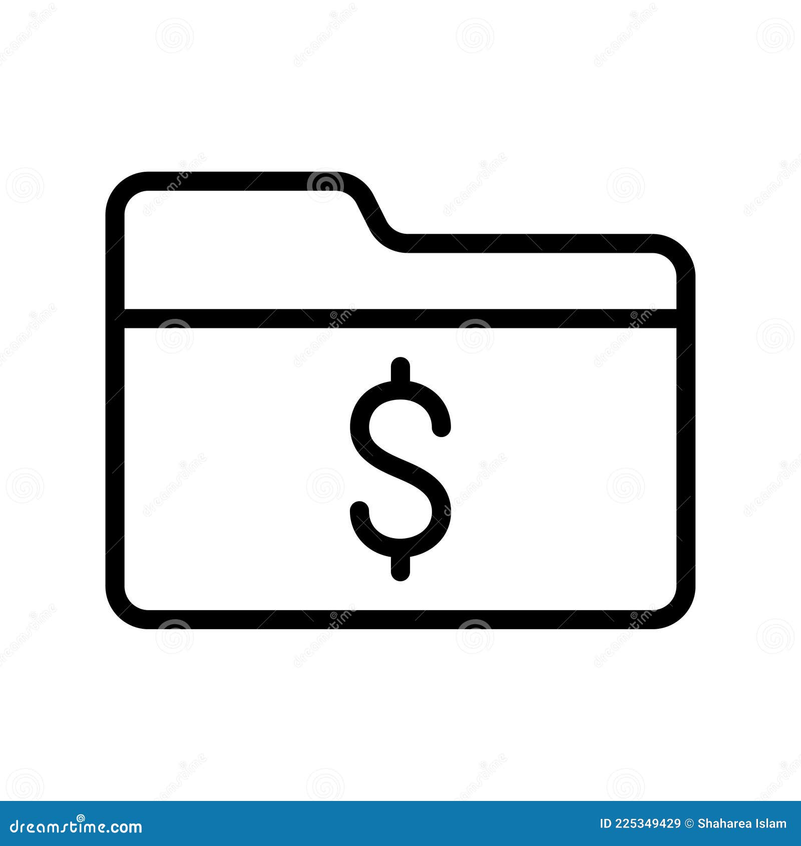 Financial folder icon stock vector. Illustration of icon - 225349429