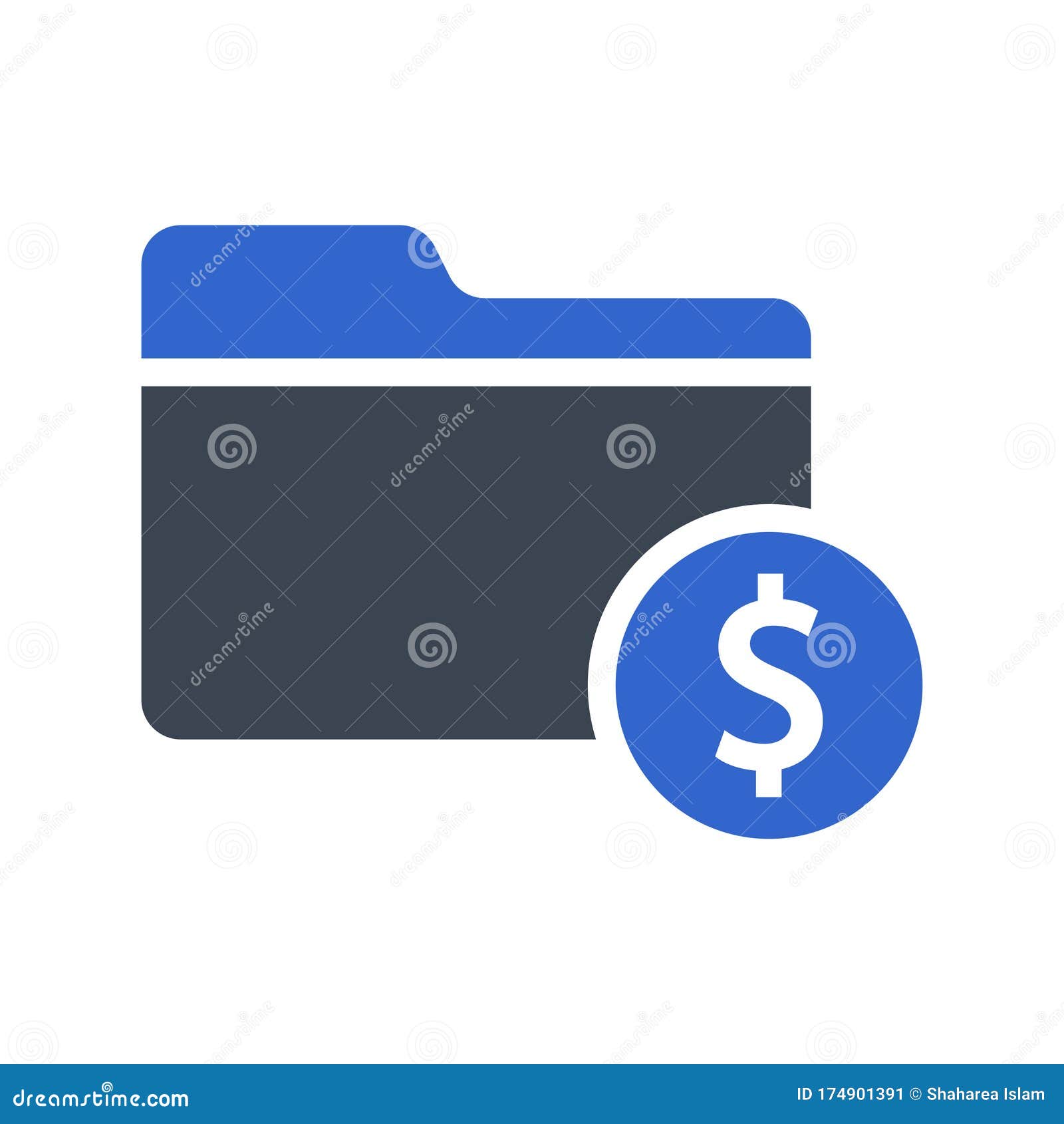 Financial folder icon stock vector. Illustration of archive - 174901391