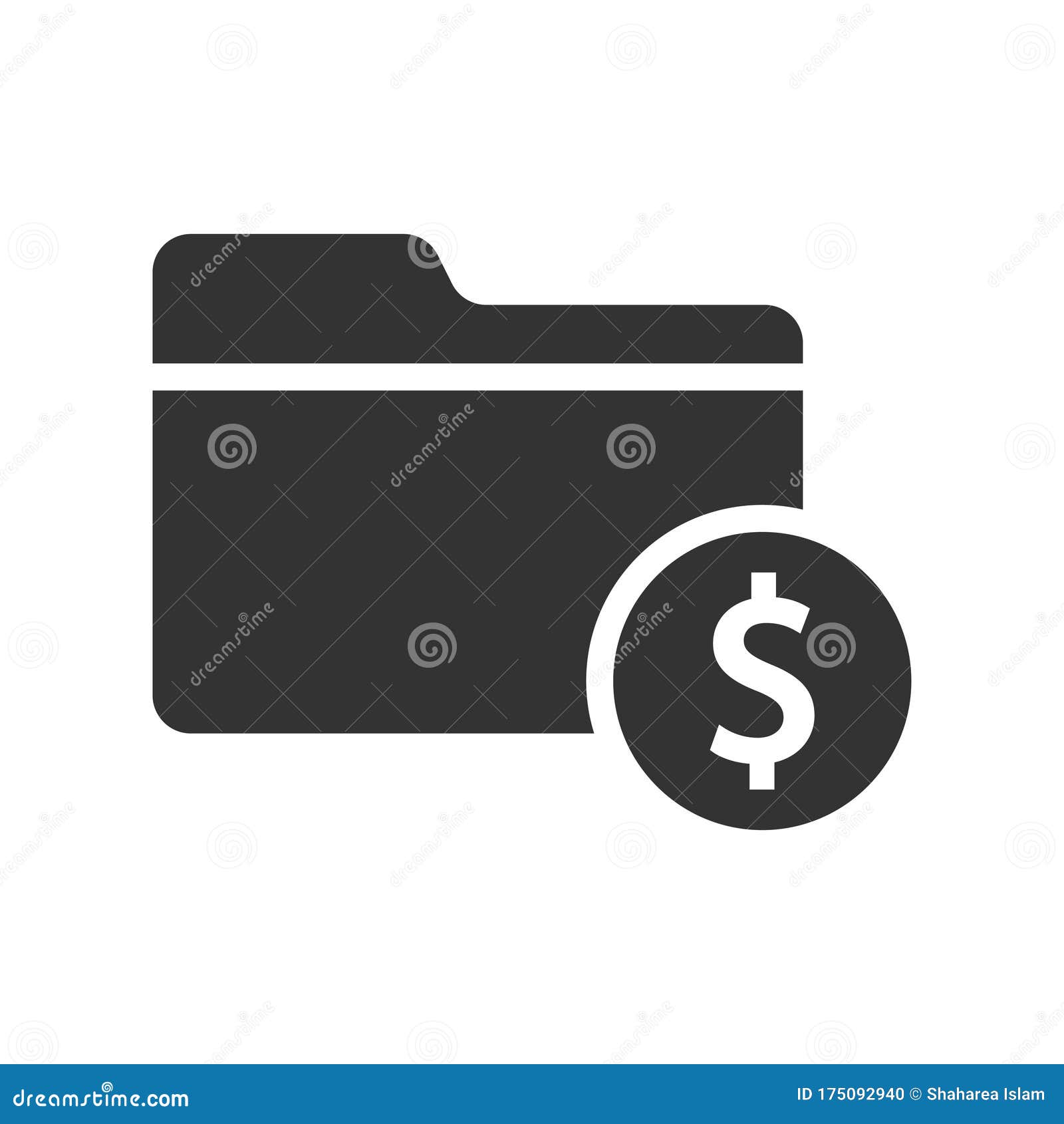 Financial folder icon stock vector. Illustration of simple - 175092940