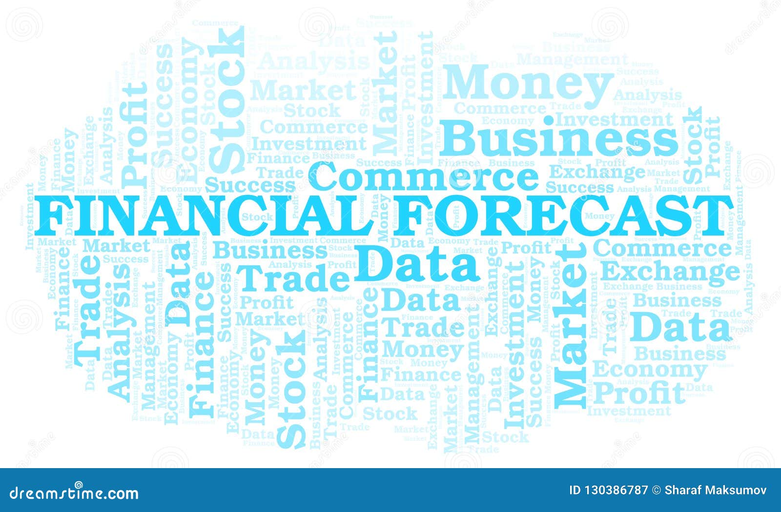 Financial Forecast Word Cloud. Stock Illustration - Illustration of ...