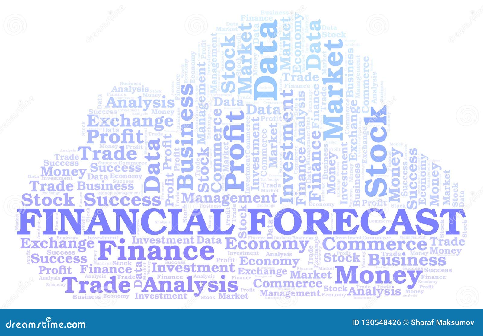 Financial Forecast Word Cloud. Stock Illustration - Illustration of ...