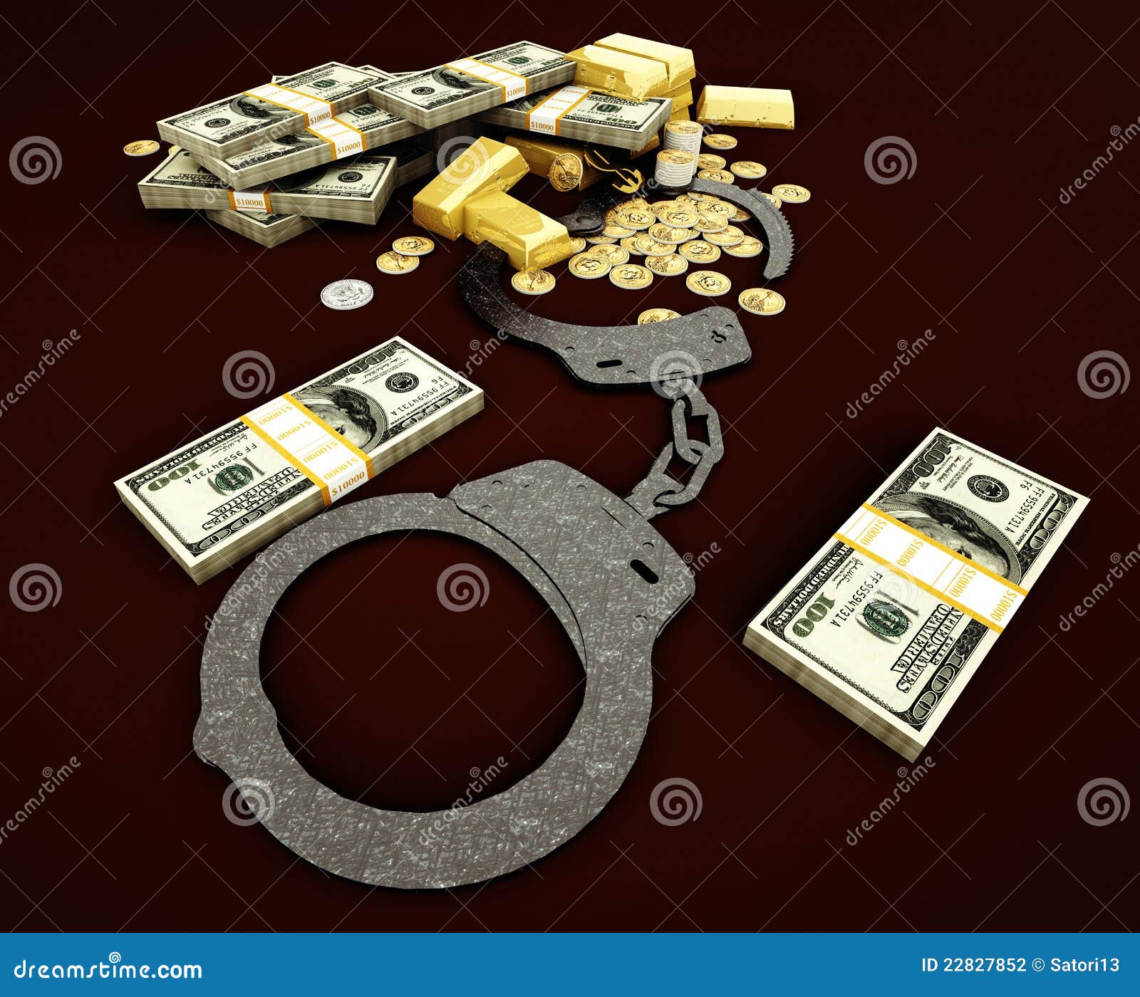 Financial fraud concept stock illustration. Illustration of dollar ...