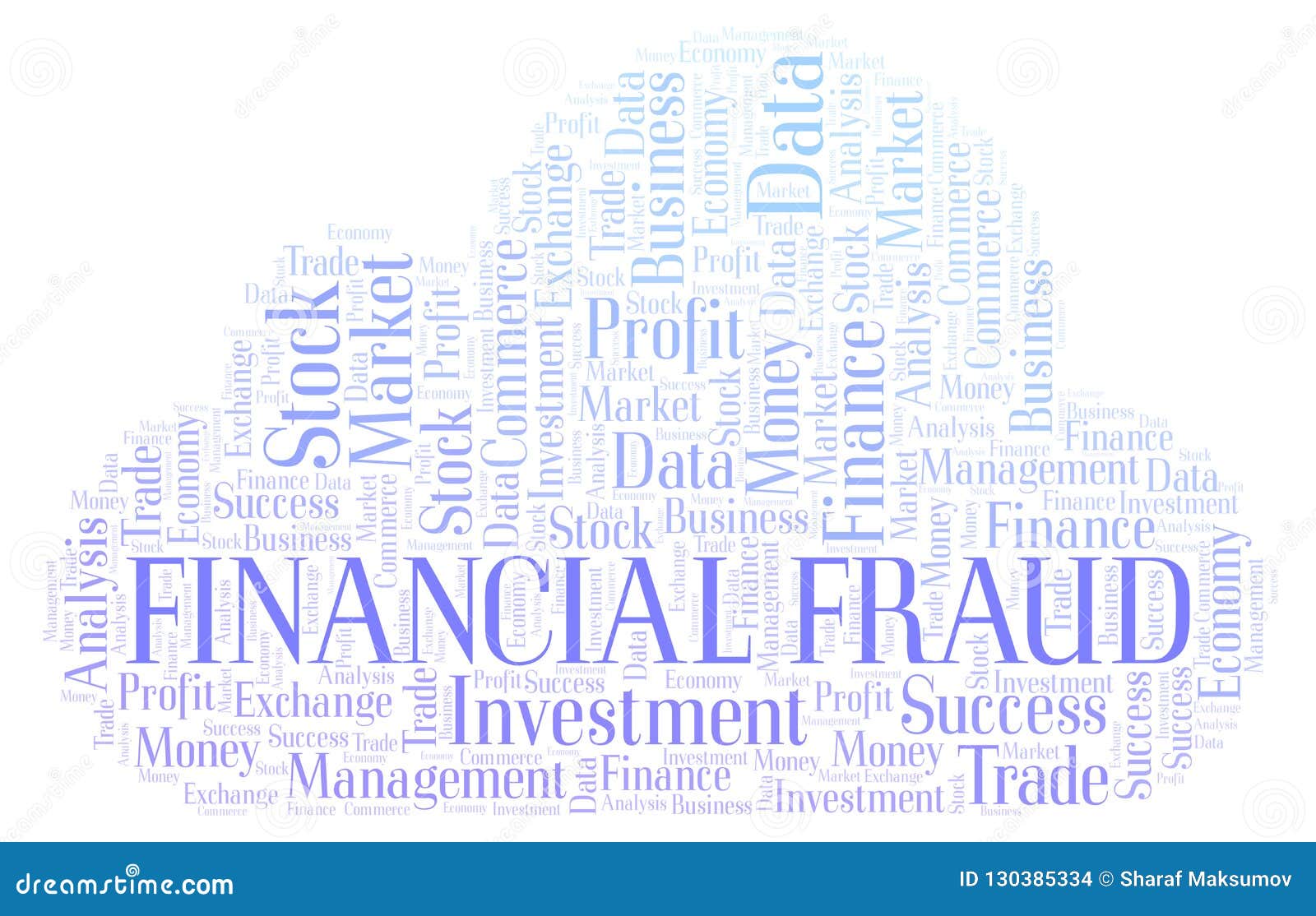 Financial Fraud Word Cloud. Stock Illustration - Illustration of ...