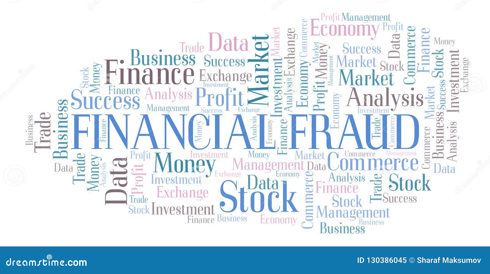 Financial Fraud Word Cloud. Stock Illustration - Illustration of market ...