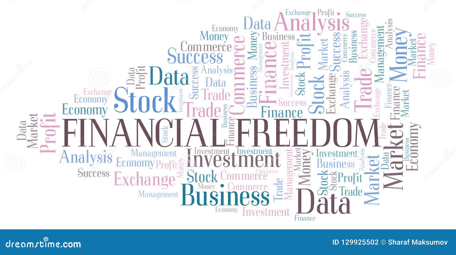 Financial Freedom Word Cloud. Stock Illustration - Illustration of ...