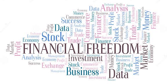 Financial Freedom Word Cloud. Stock Illustration - Illustration of ...