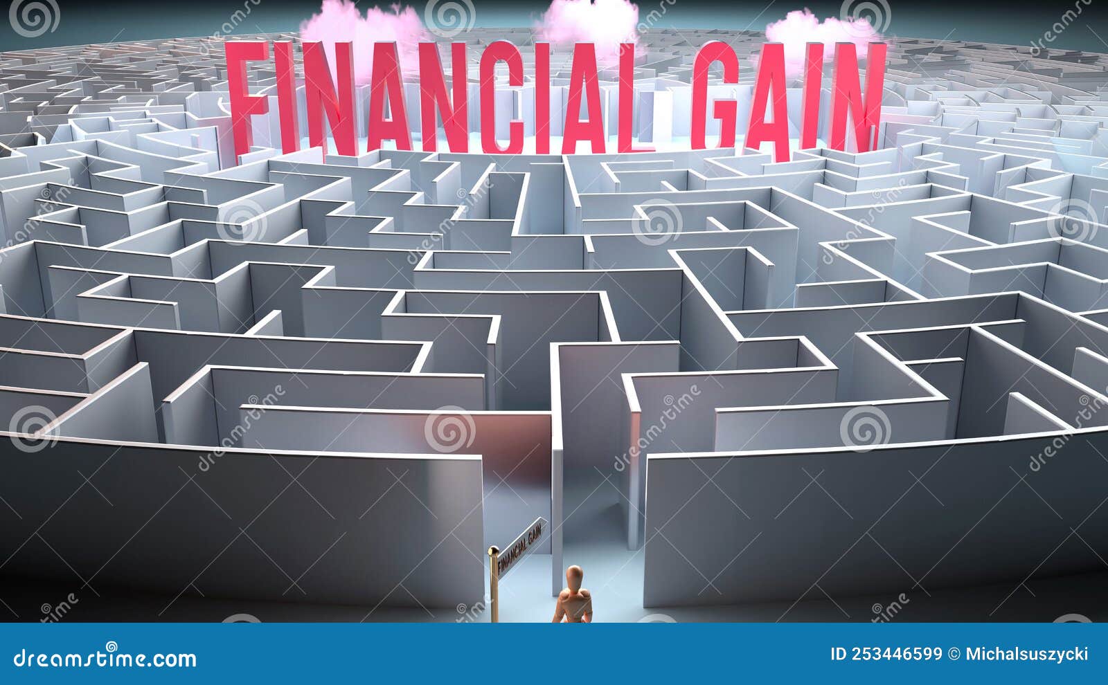 Financial Gain and a Complicated Path To it Stock Illustration ...