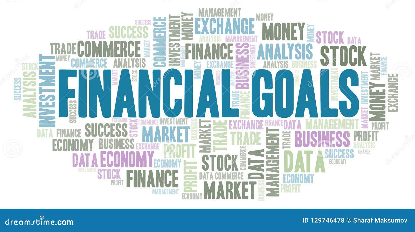 Financial Goals Word Cloud. Stock Illustration - Illustration of ...
