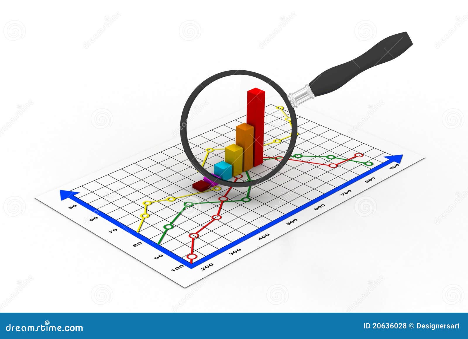 Financial graph stock illustration. Illustration of bull - 20636028