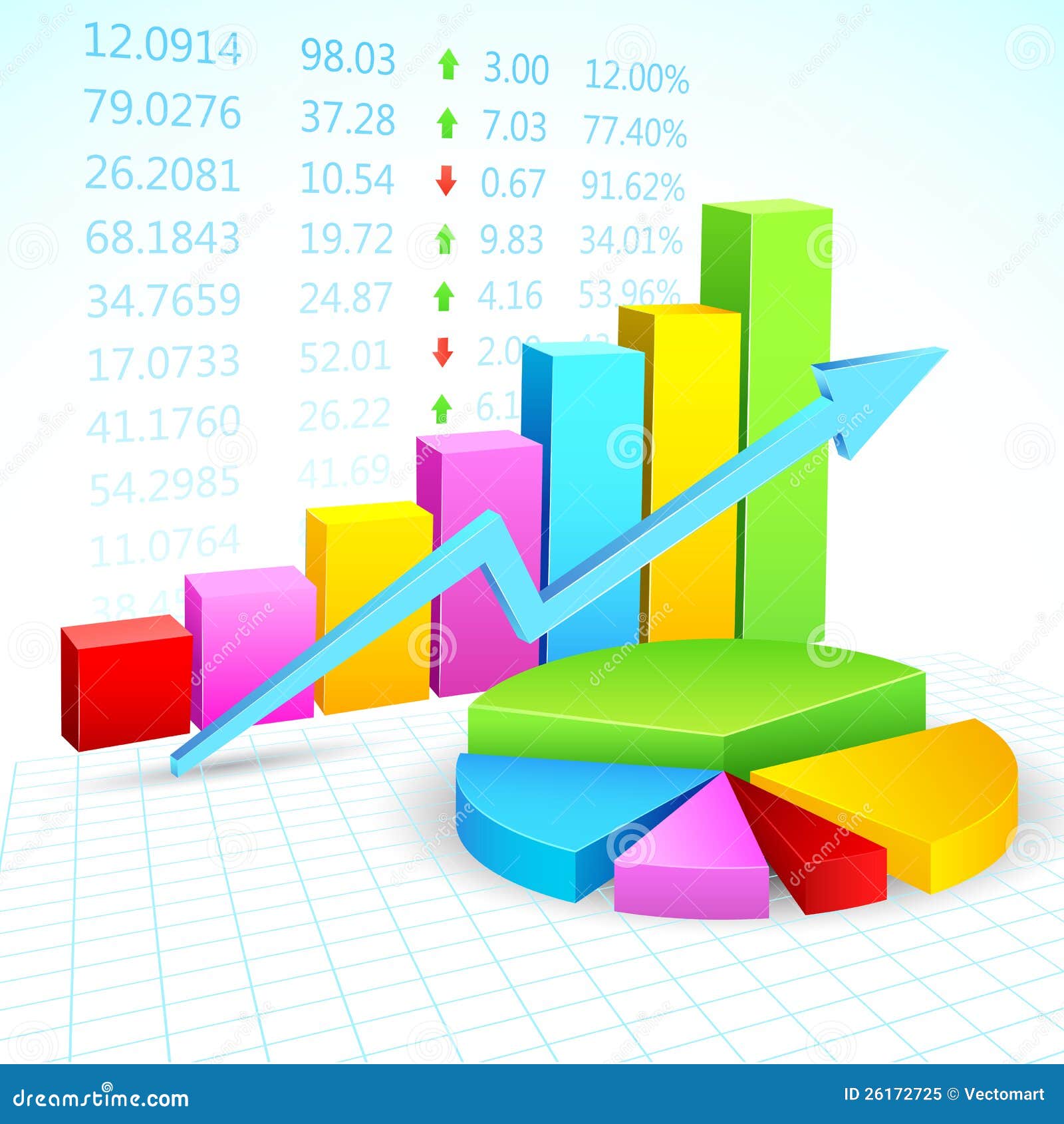 Financial Graph stock vector. Illustration of financial - 26172725