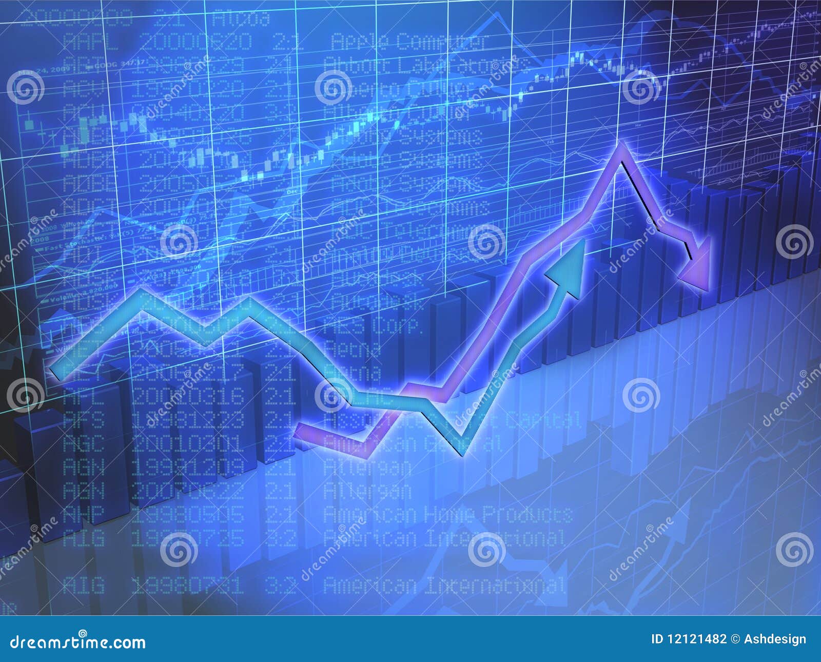 Financial Graph Showing Statistics, Prices Falling, Stock Market Crash ...