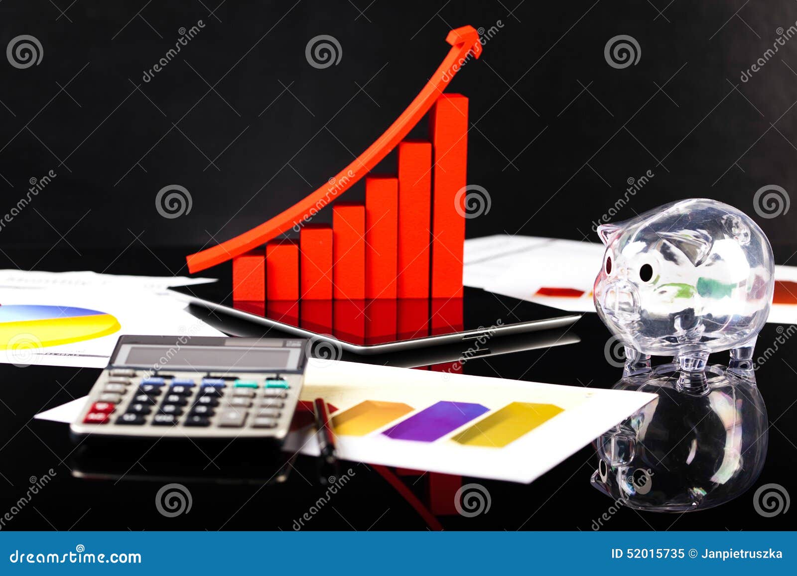 Financial Graph, Calculator and Chart Stock Image - Image of ...