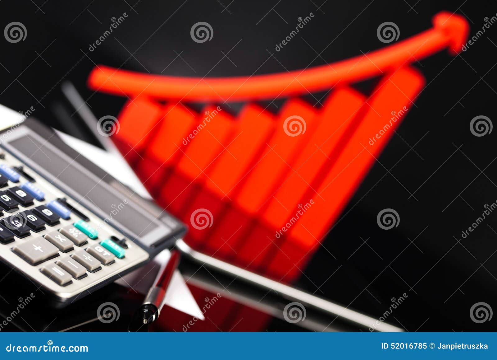 Financial Graph, Calculator and Chart Stock Image - Image of ...