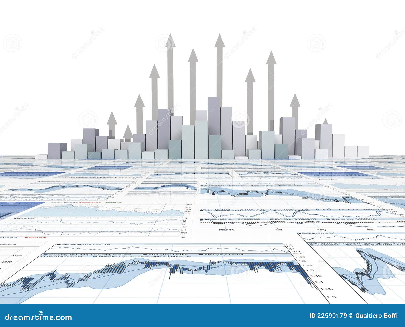 Financial graph chart stock illustration. Illustration of business ...