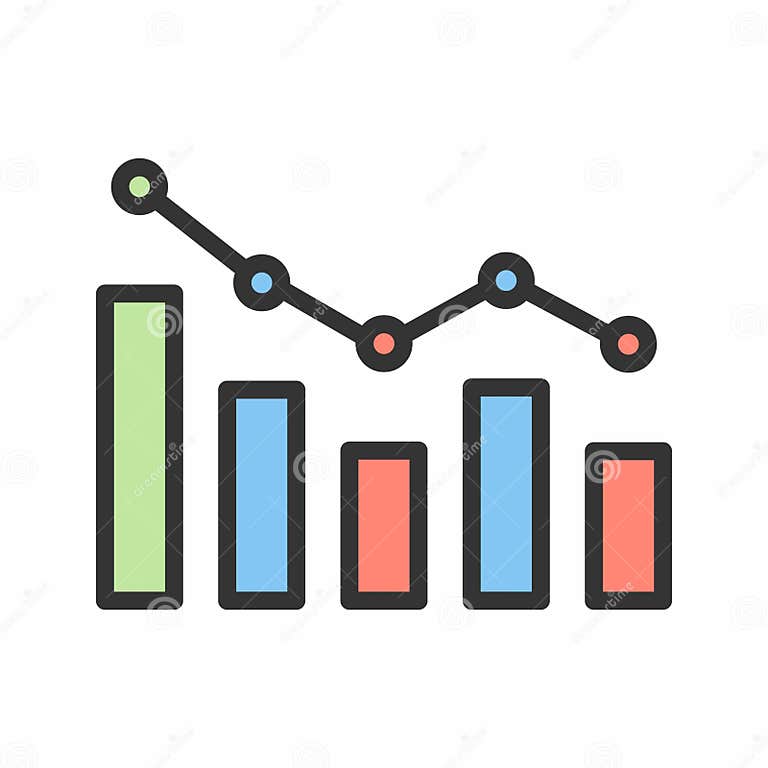 Financial Graph Decline Icon Vector Image. Stock Vector - Illustration ...
