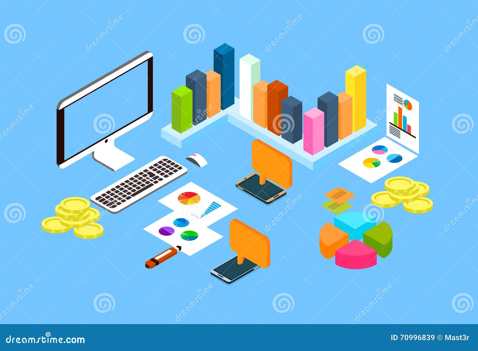 Financial Graph Diagram Chart Desktop Computer Workplace, Finance ...
