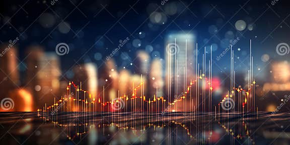 A Financial Graph Displayed on a Screen Illustrating Complex Economic ...