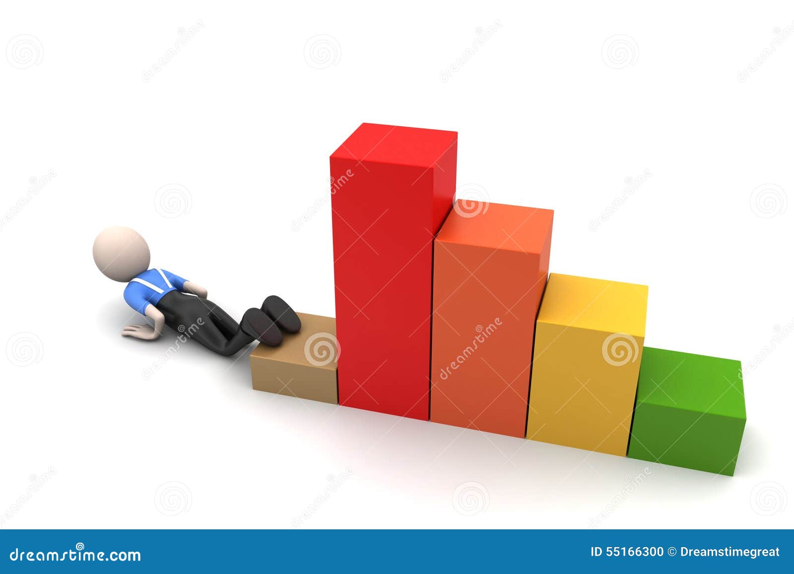 Financial graph in loss stock illustration. Illustration of plan - 55166300