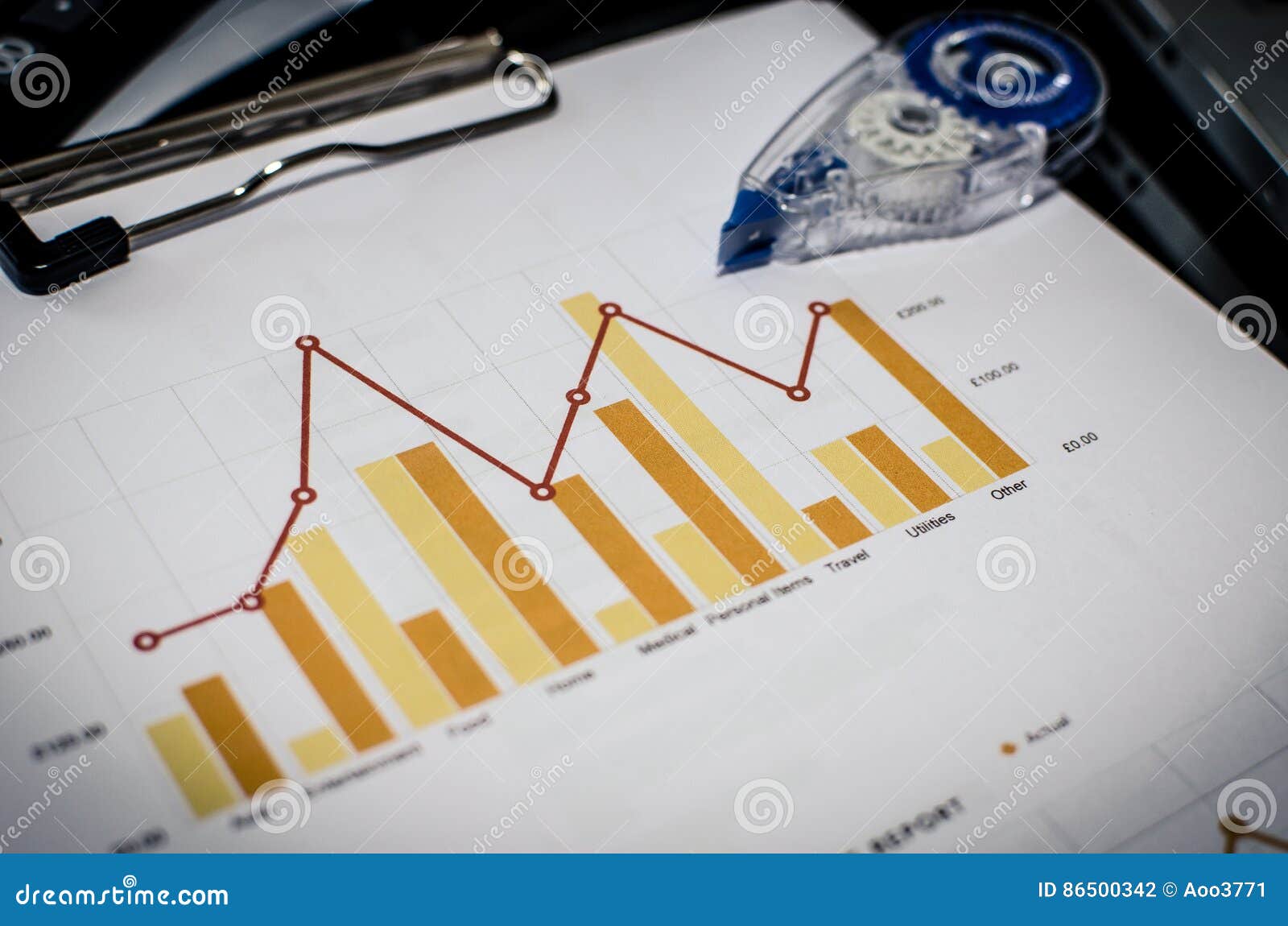 Financial graph paper stock photo. Image of graphs, business - 86500342