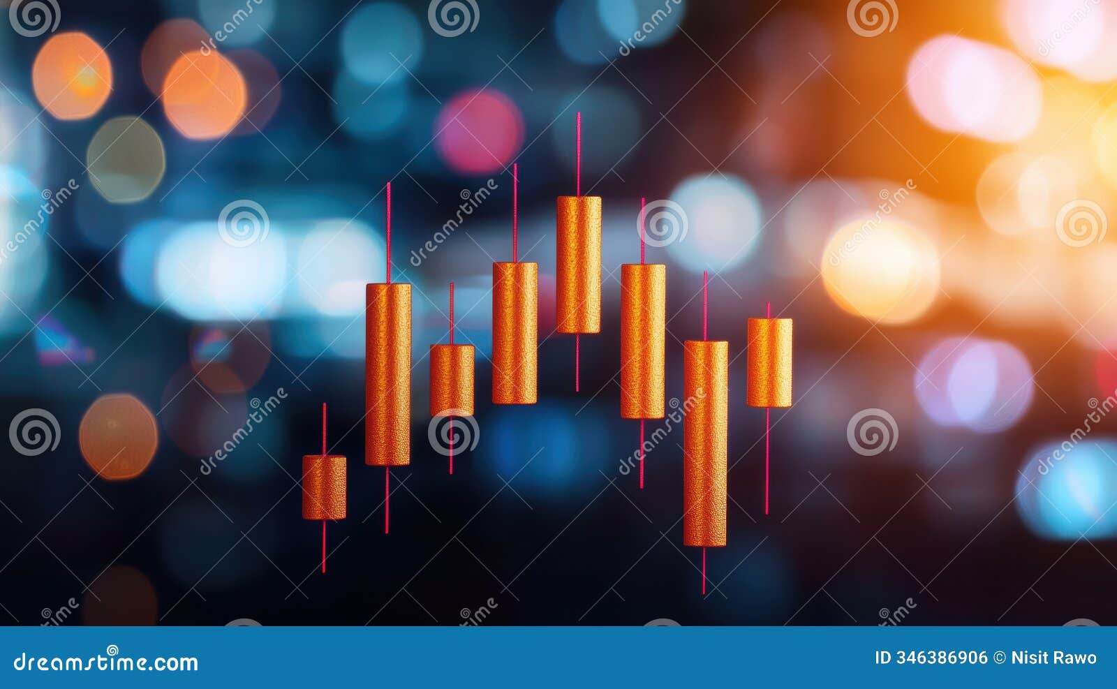 Financial Graph Showing Upward Trend in Economic Growth Stock ...