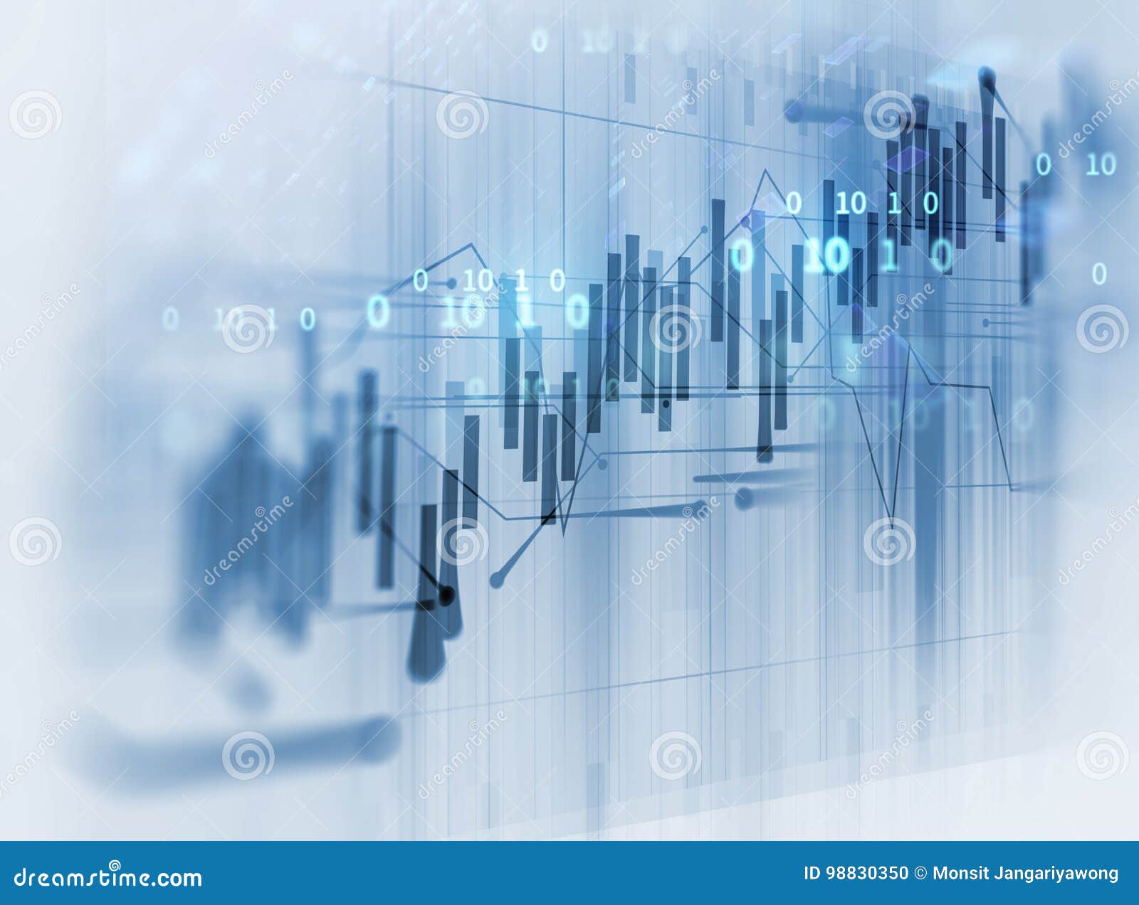 Financial Graph on Technology Abstract Background Stock Illustration ...