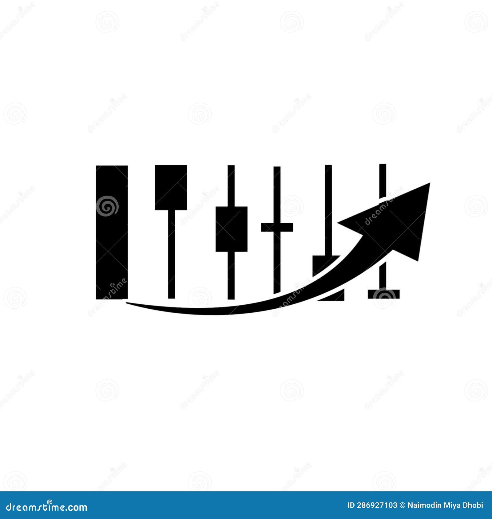 Financial Graph with Up Trend Line Candlestick Chart in Stock Market ...