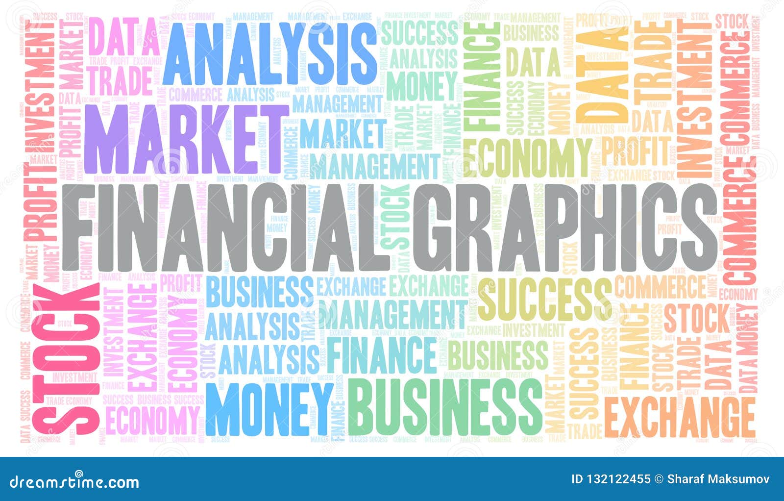 Financial Graphics Word Cloud Stock Illustration - Illustration of ...