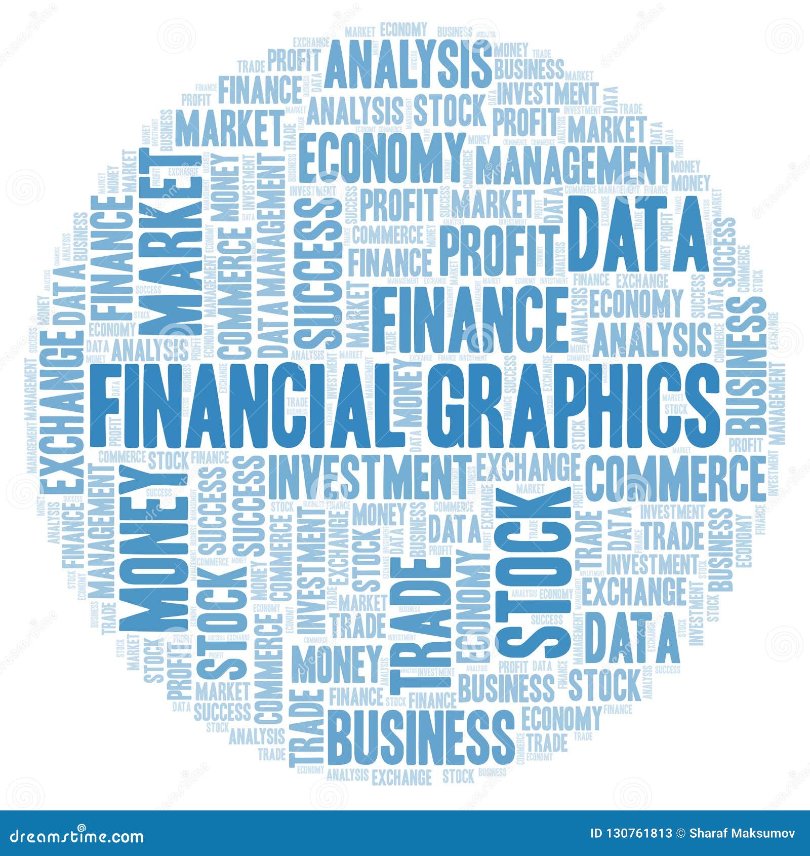 Financial Graphics Word Cloud. Stock Illustration - Illustration of ...