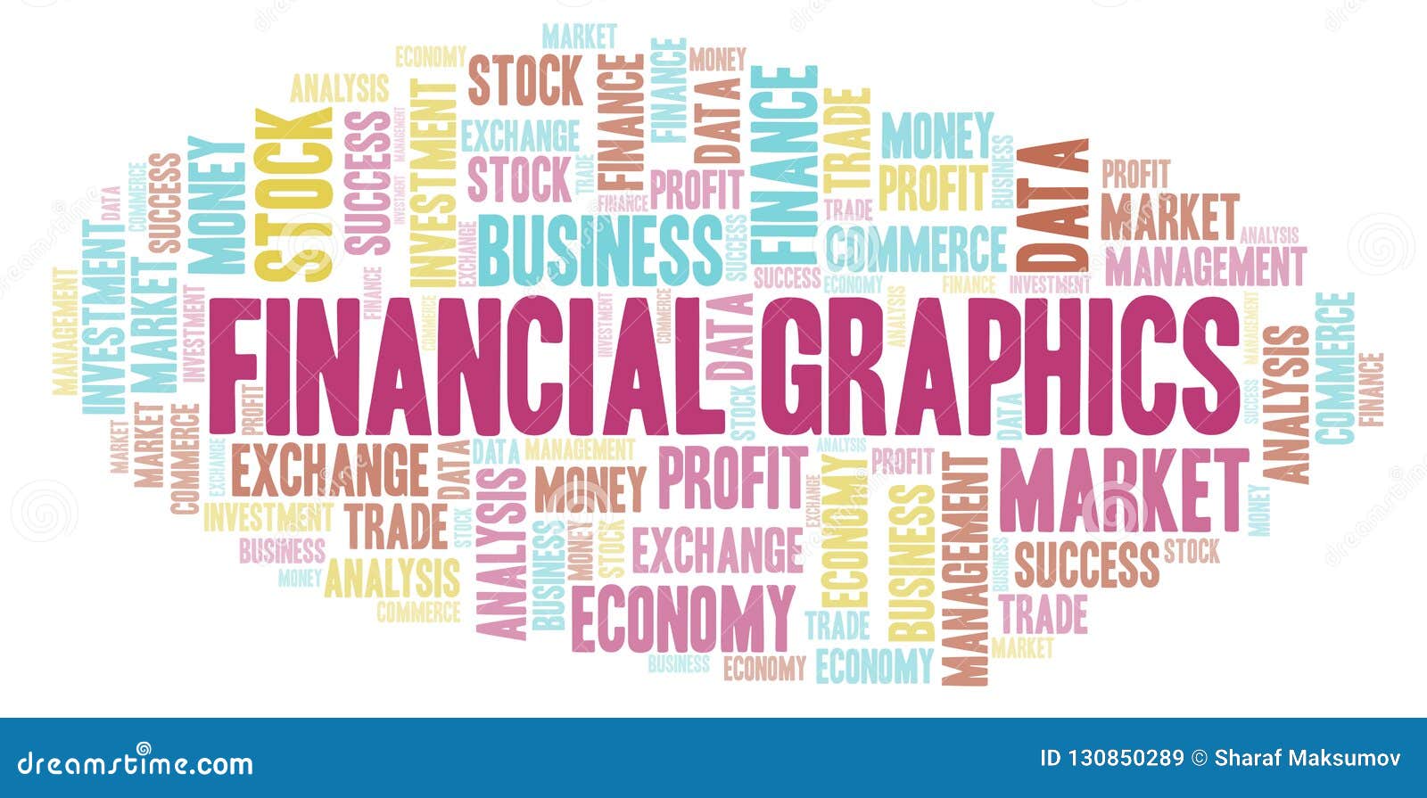 Financial Graphics Word Cloud. Stock Illustration - Illustration of ...