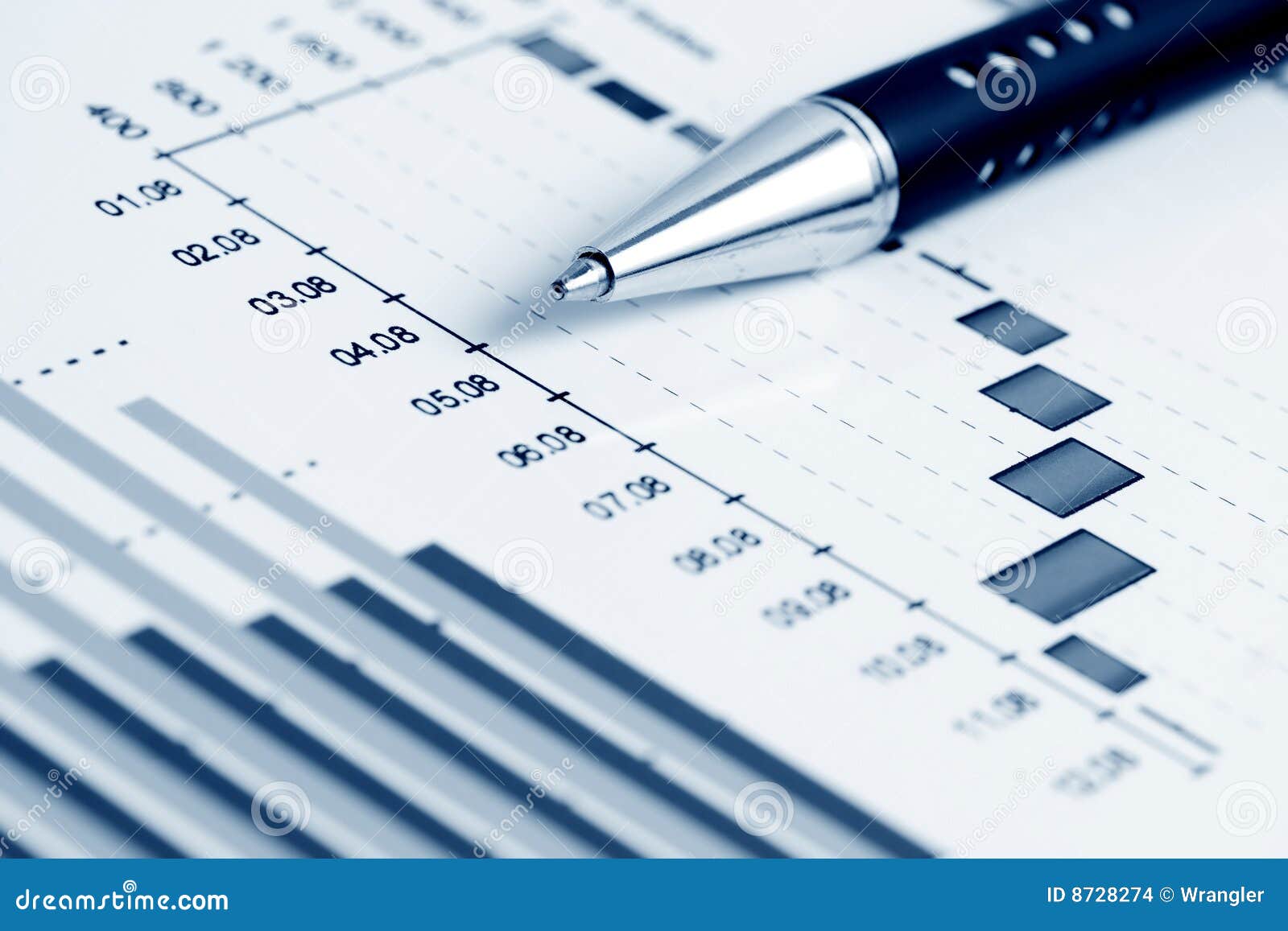 Financial graphs analysis stock photo. Image of budget - 8728274