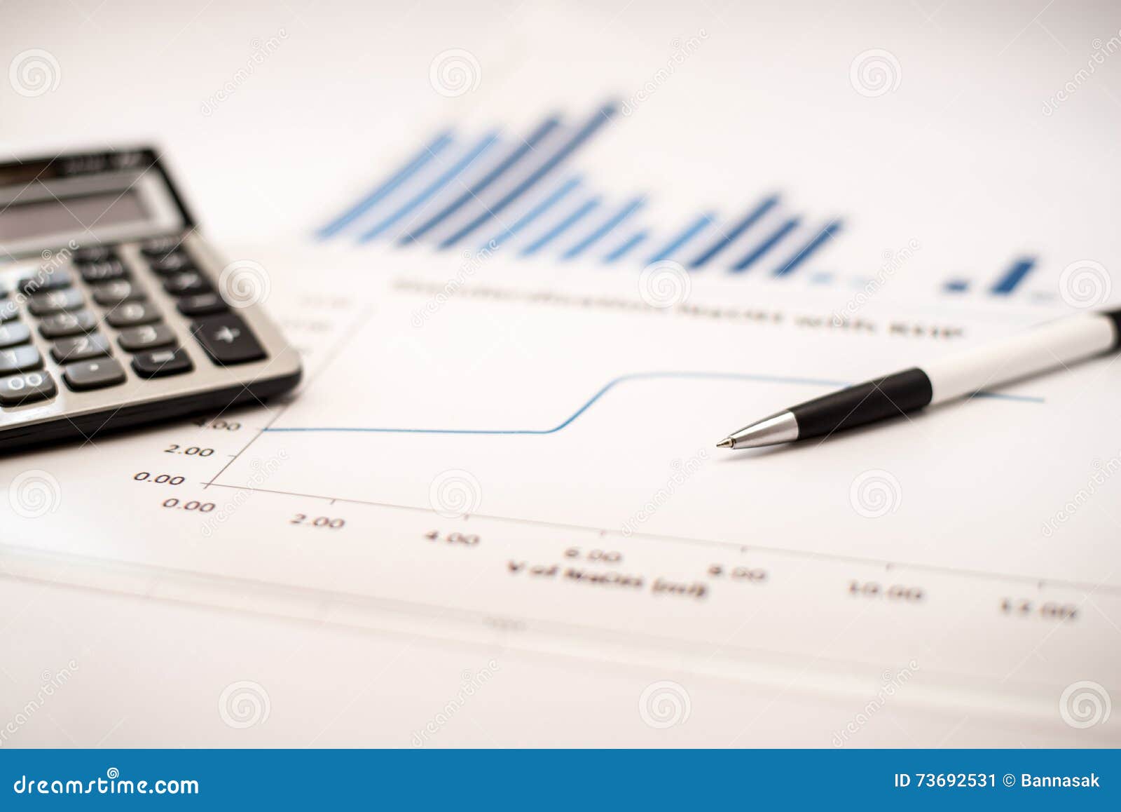 Financial graphs analysis stock image. Image of keypad - 73692531
