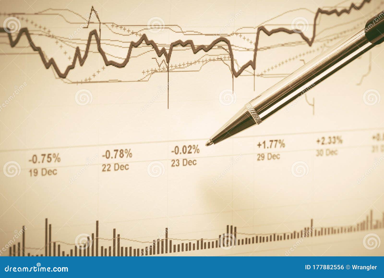 Financial graphs analysis stock photo. Image of line - 177882556