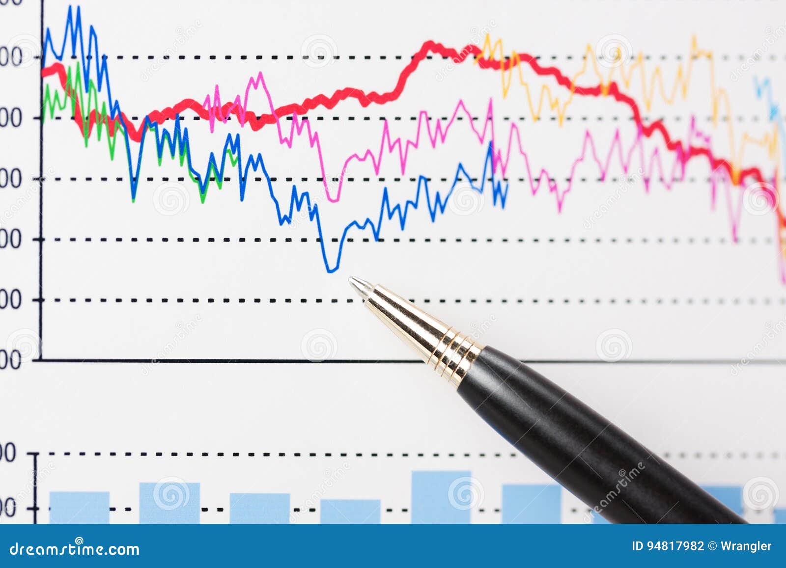 Financial Graphs Stock Market Report Stock Photo - Image of funds ...