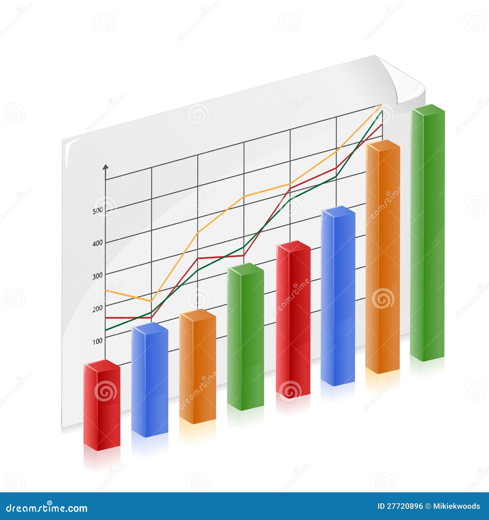 Financial Growth Chart stock vector. Illustration of fluctuation - 27720896