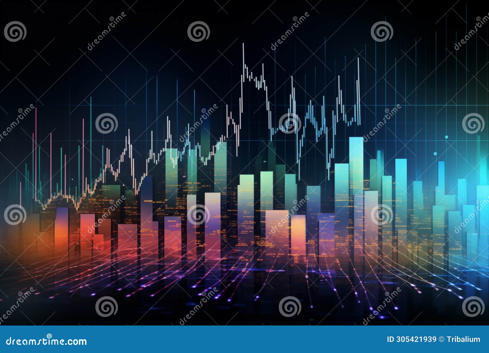 Financial Growth Graph Modern Illustration Stock Illustration ...
