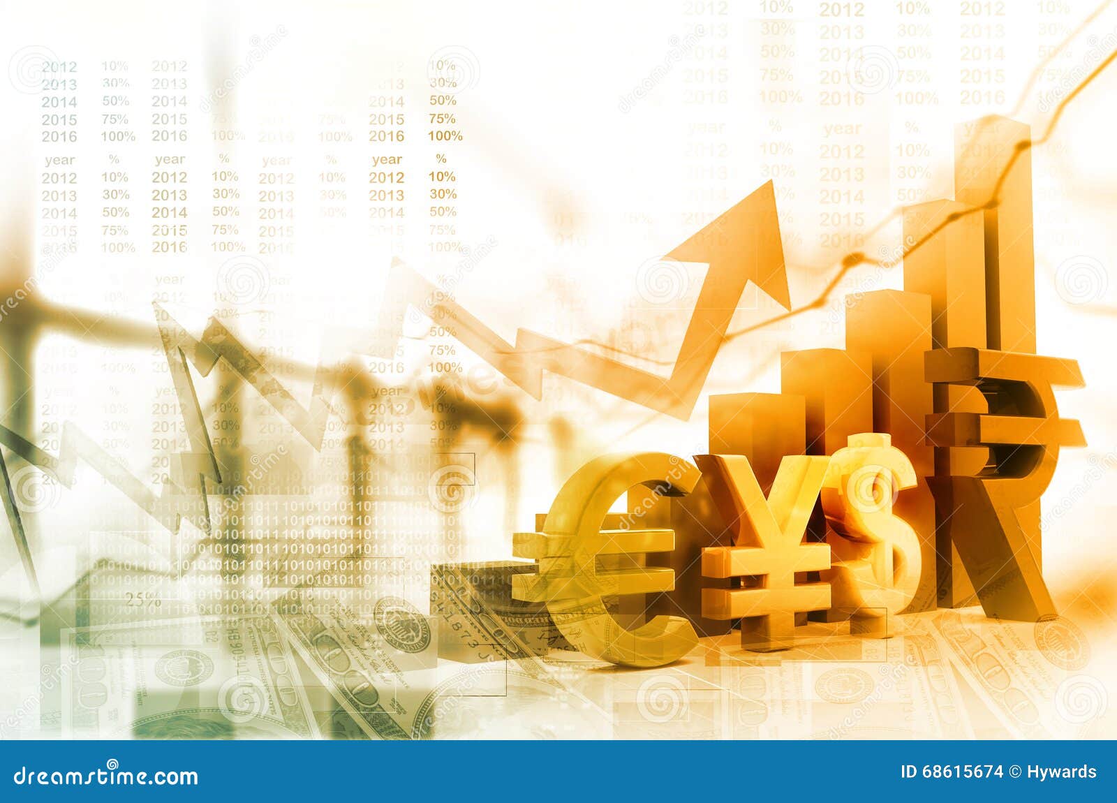 Financial growth graph stock illustration. Illustration of graph - 68615674