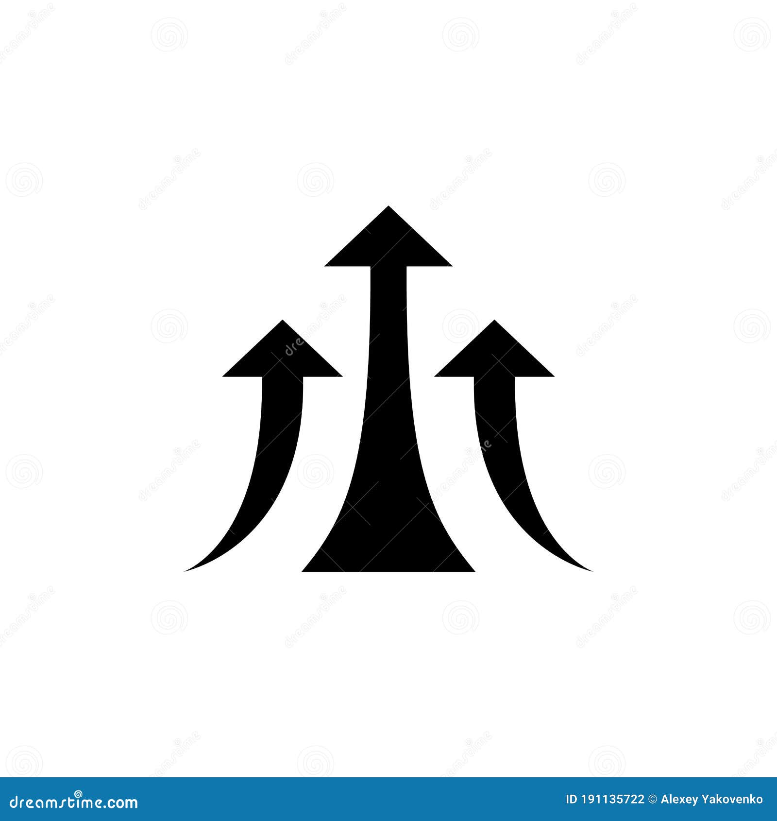 Arrow Growing Financial Icon Stock Illustrations – 11,234 Arrow Growing ...