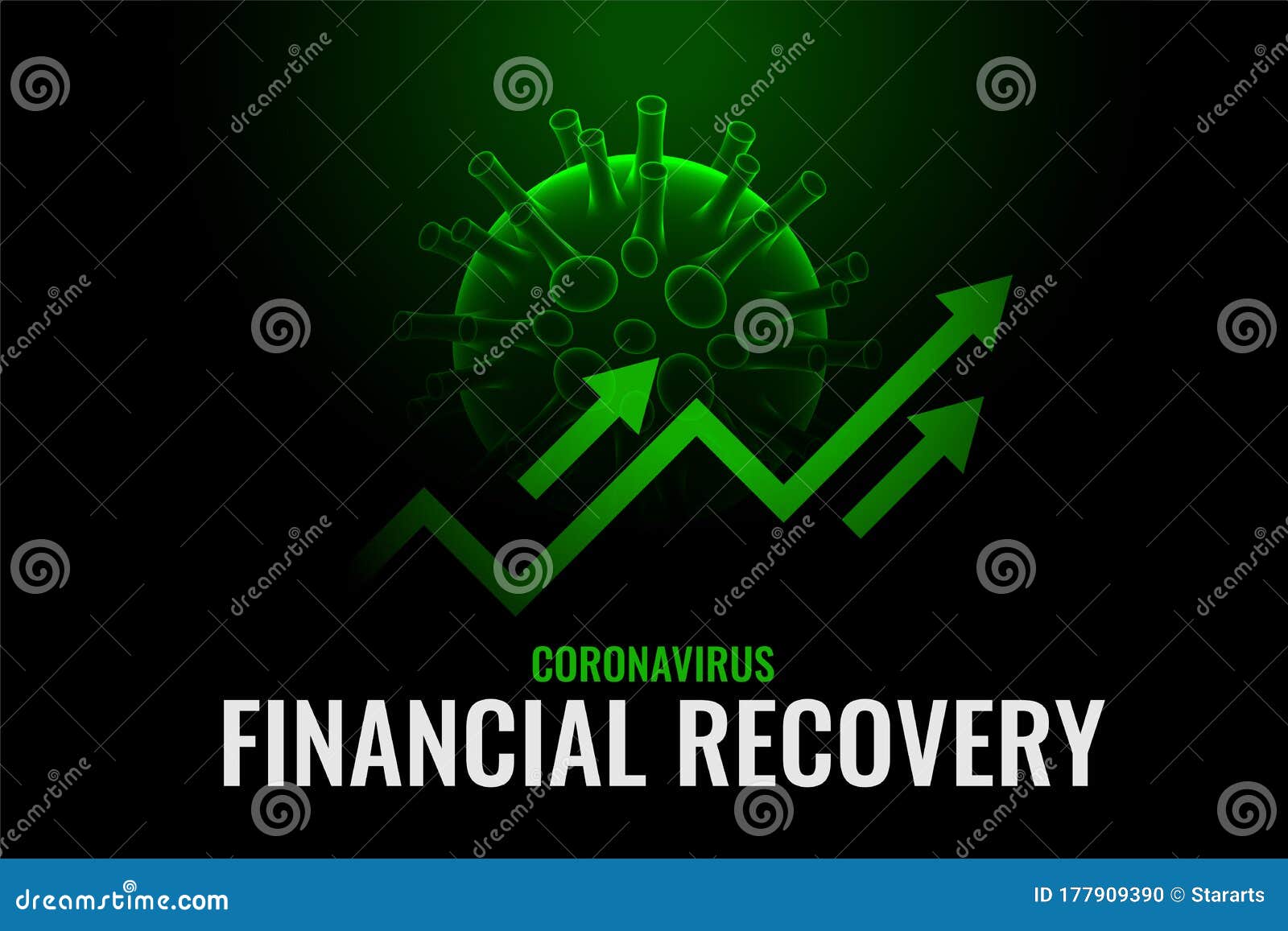 Financial Growth and Recovery after Coronavirus Cure Stock Vector ...