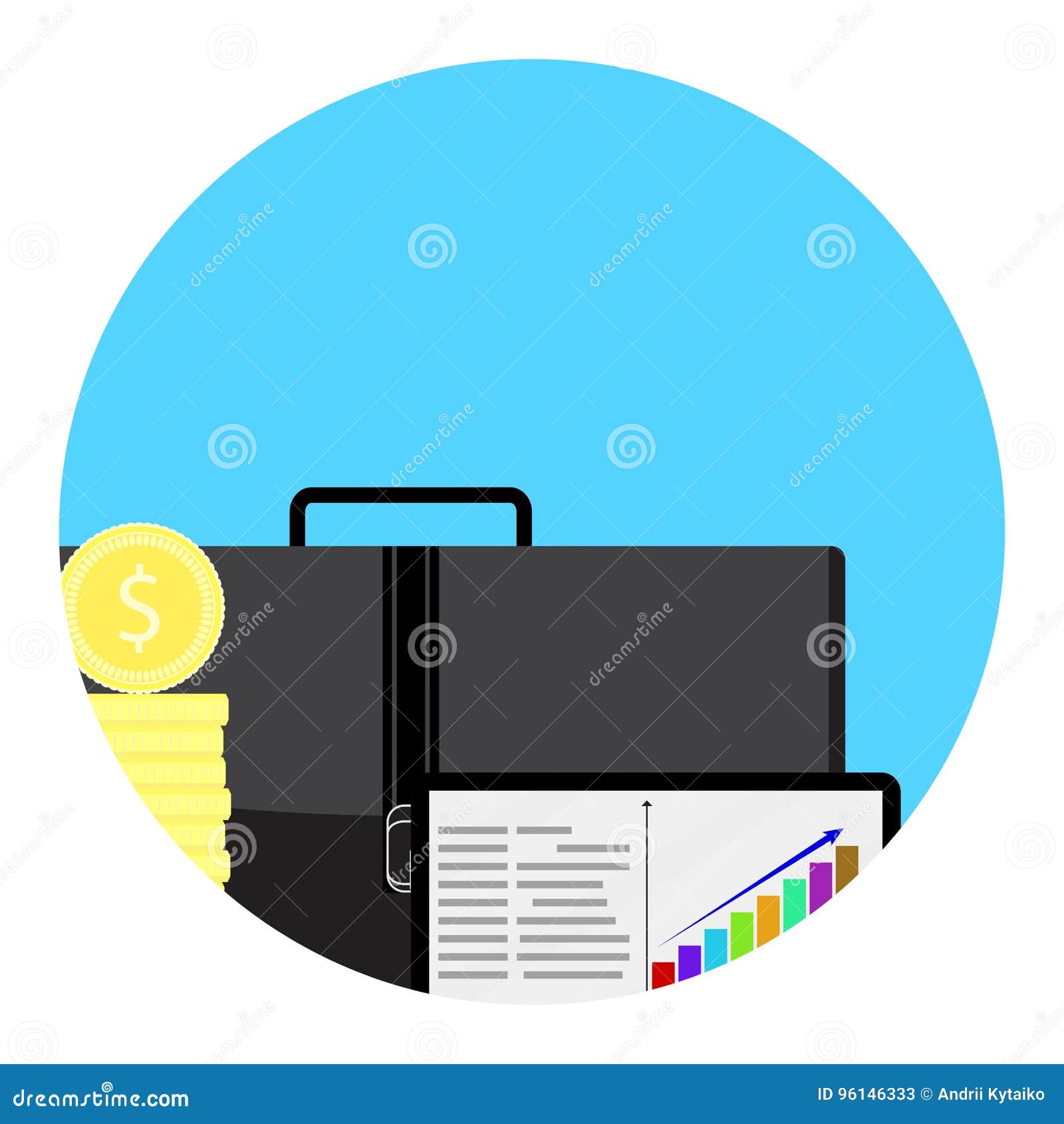 Financial Growth and Stability App Icon Stock Vector - Illustration of ...