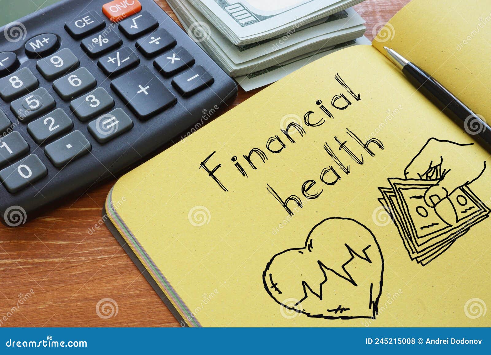Financial Health is Shown on the Photo Using the Text Stock Photo ...
