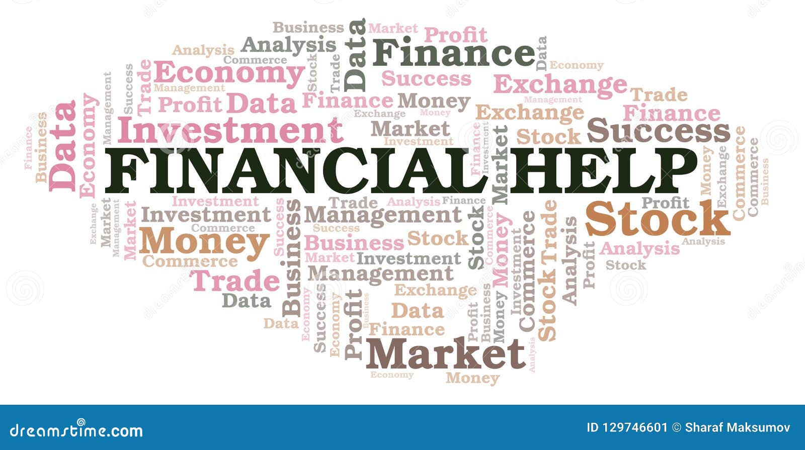 Financial Help word cloud. stock illustration. Illustration of bubble ...